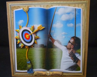 Archery Birthday Card - Etsy