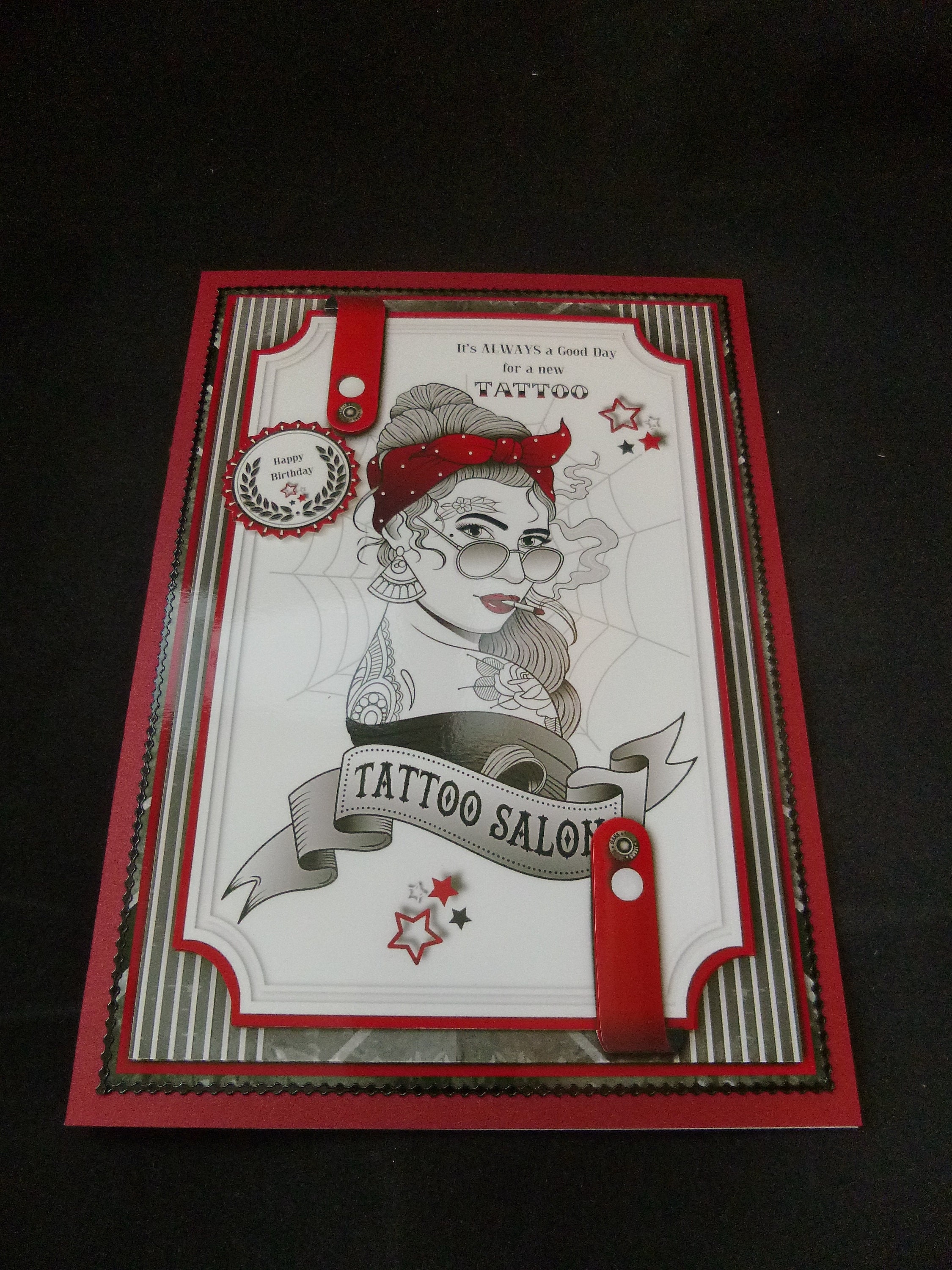 Female Tattoo Birthday Card Tattoo Artist Card Handmade in | Etsy UK