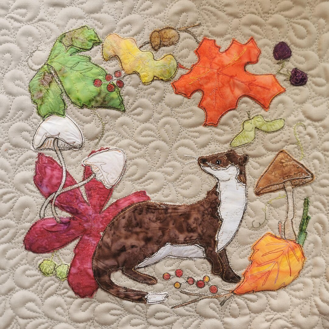 PDF Pattern for 12" Block With Weasel on Tan Cotton - Etsy