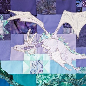 PDF Pattern for ~"dragon Flight" Quilt Raw Edge Applique Tutorial Free ...