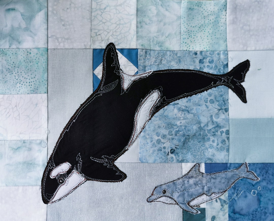 PDF Pattern 1 in the Deep Applique Orca and Bottlenose Dolphin - Etsy