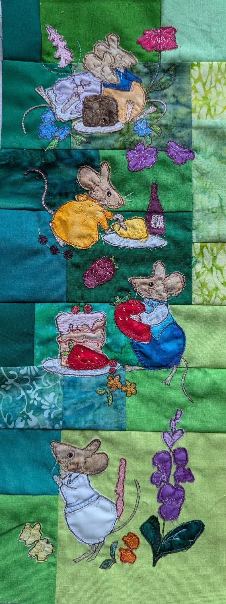 PDF Pattern Garden Party Quilt Block 5 Victorian Mice Picnic - Etsy