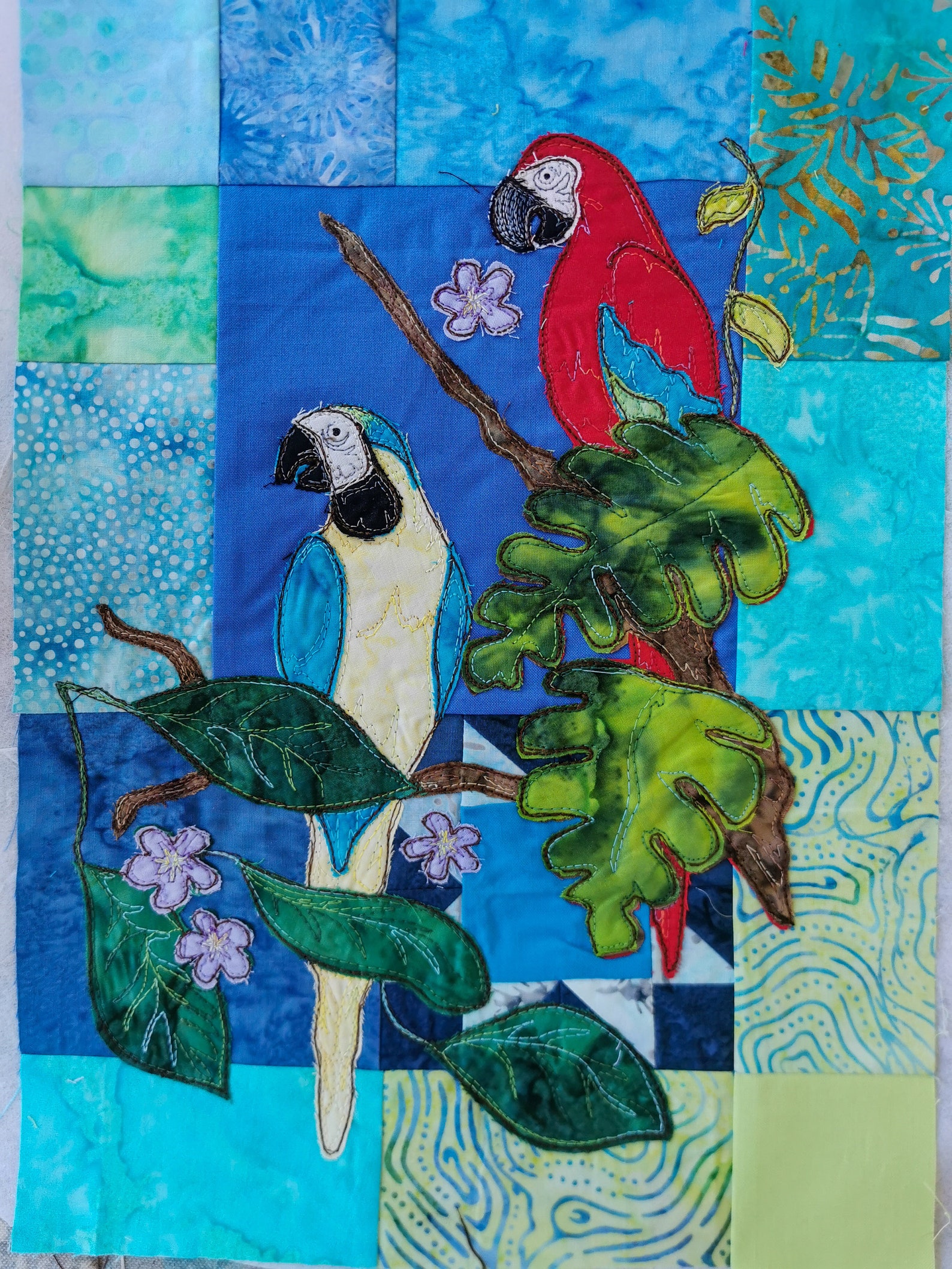 Full PDF Pattern Set Rainforest Fiesta Applique Sloth Parrot - Etsy