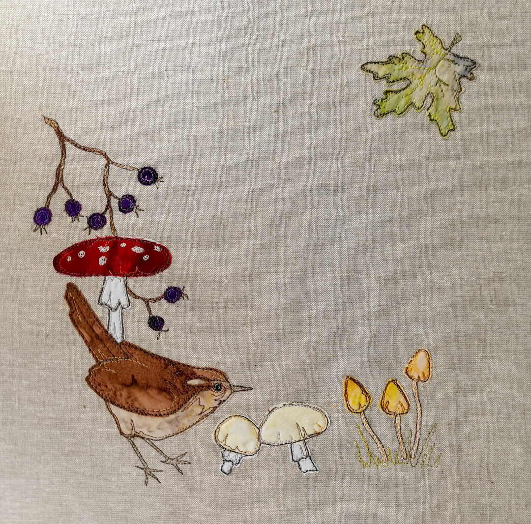 PDF Pattern for Autumn Wren Panel Raw Edge Applique Tutorial Free ...