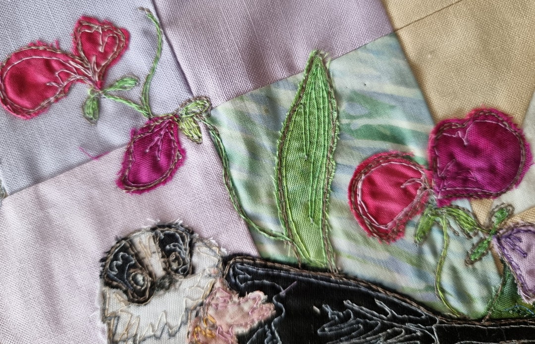 PDF Pattern for A Year of Flowers for Foxy Block 5 Quilt Birds Spring ...