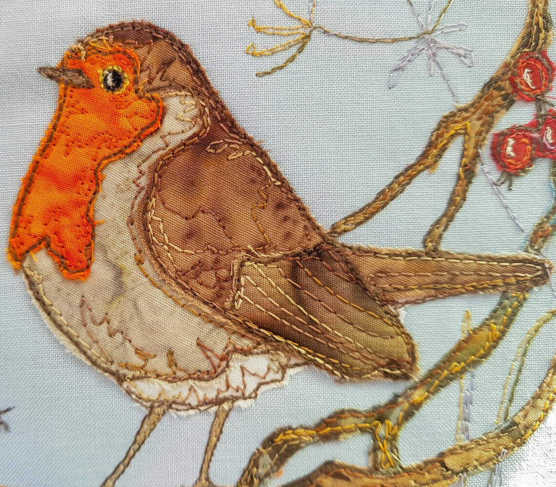 PDF Pattern for Snowy Robin Panel Raw Edge Applique Tutorial - Etsy UK