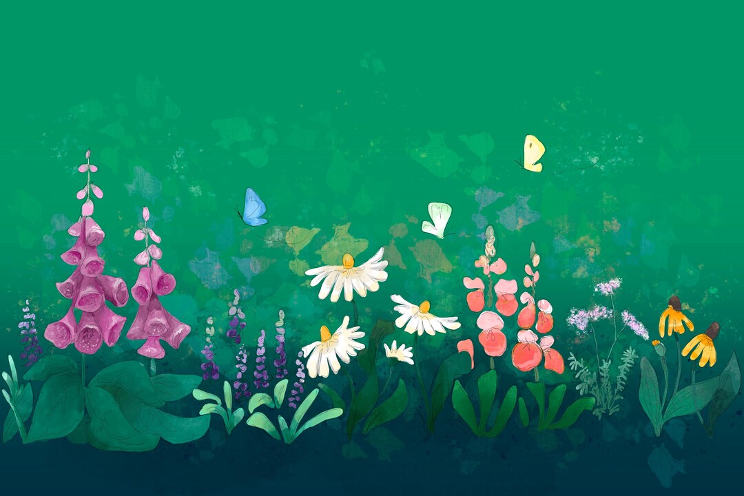 Pre -order Printed Panel Garden Gradient 24 Inches by 16 Inches - Etsy