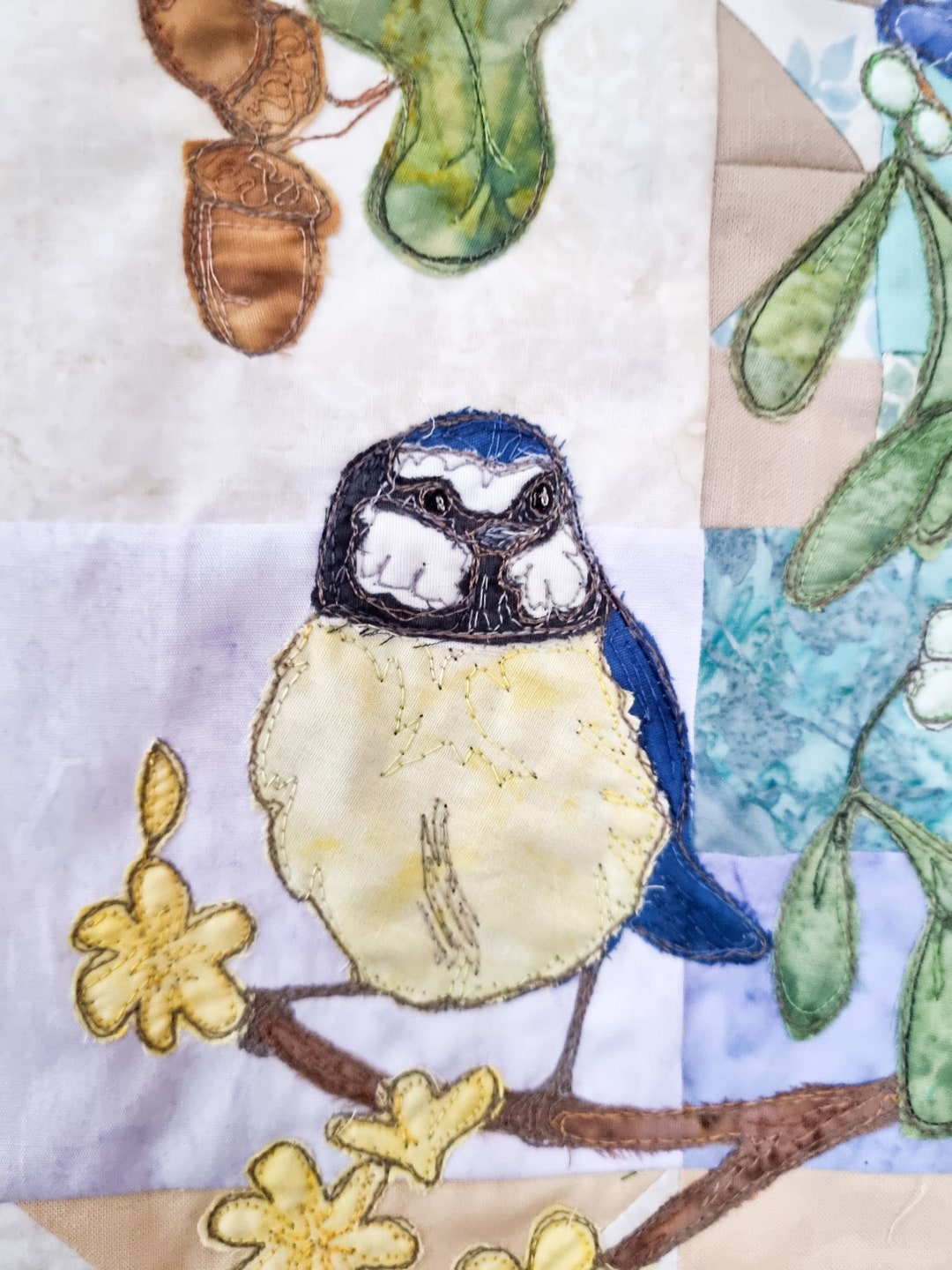 PDF Pattern for A Year of Flowers for Foxy Block 4 Quilt Birds Spring ...