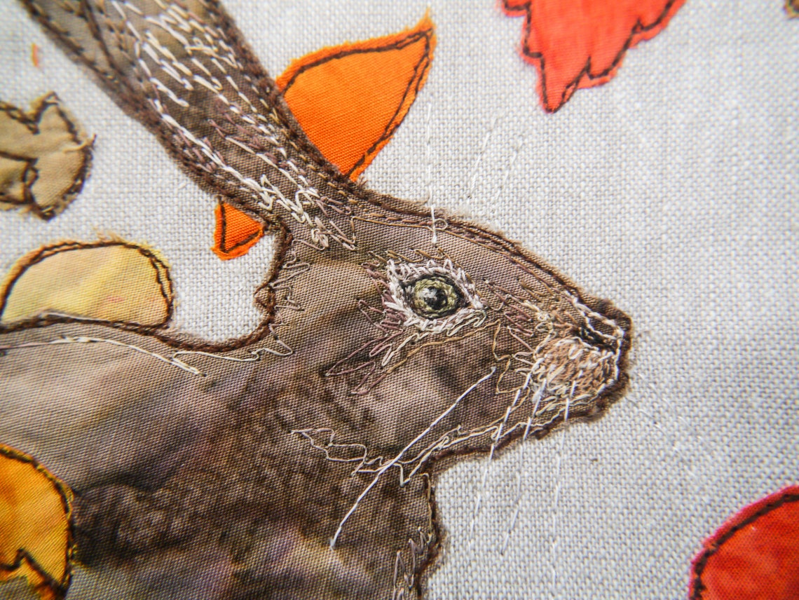 PDF Pattern for Autumn Hare Raw Edge Applique Tutorial Free | Etsy UK