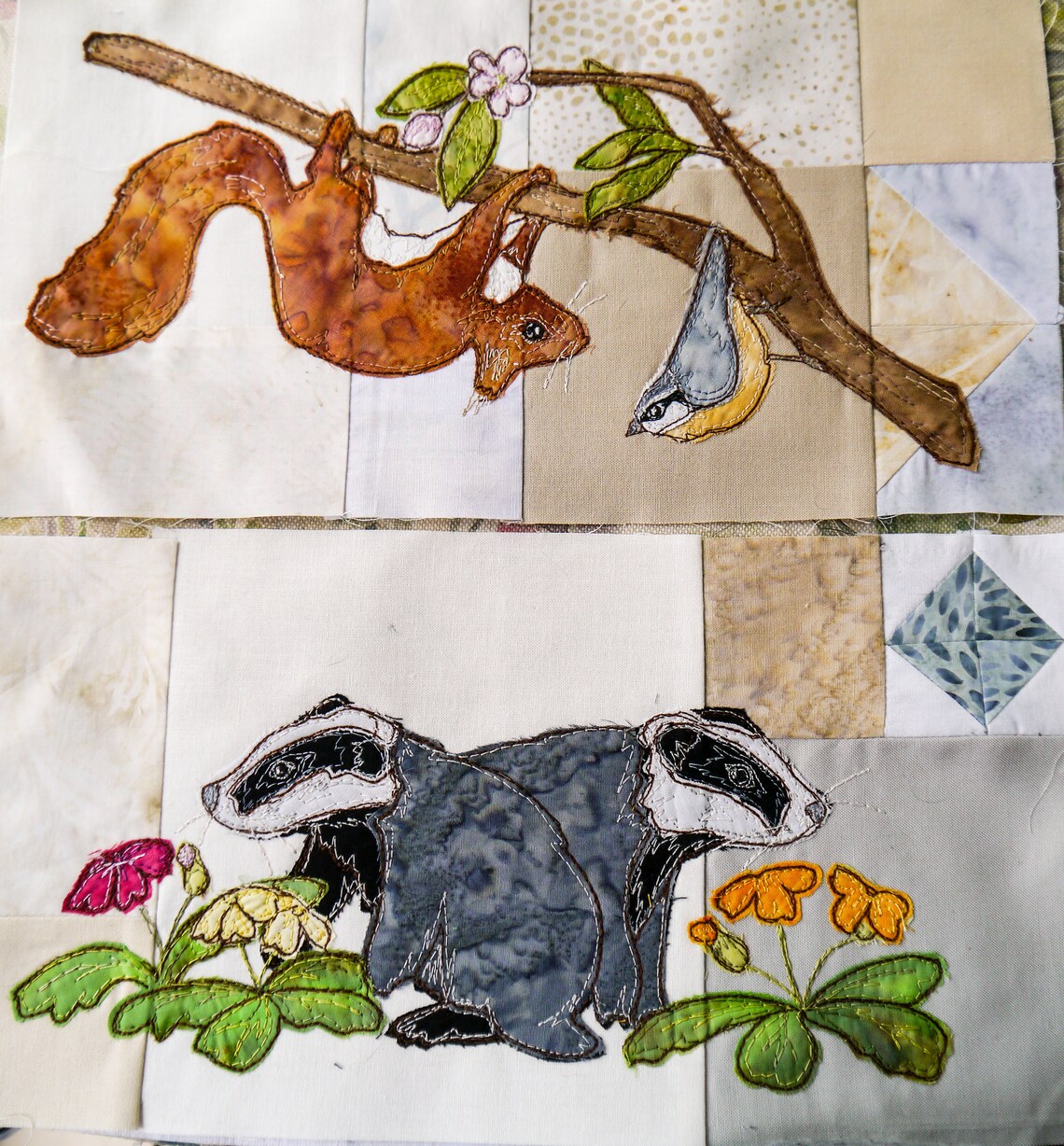 Applique Quilt Block PDF Pattern: Wildcat, Barn Owl Border - Etsy