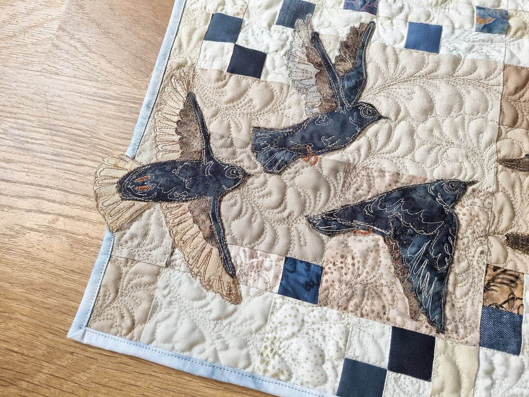 Full PDF Pattern Set for A Hint of Murmuration Quilt Raw Edge Applique ...