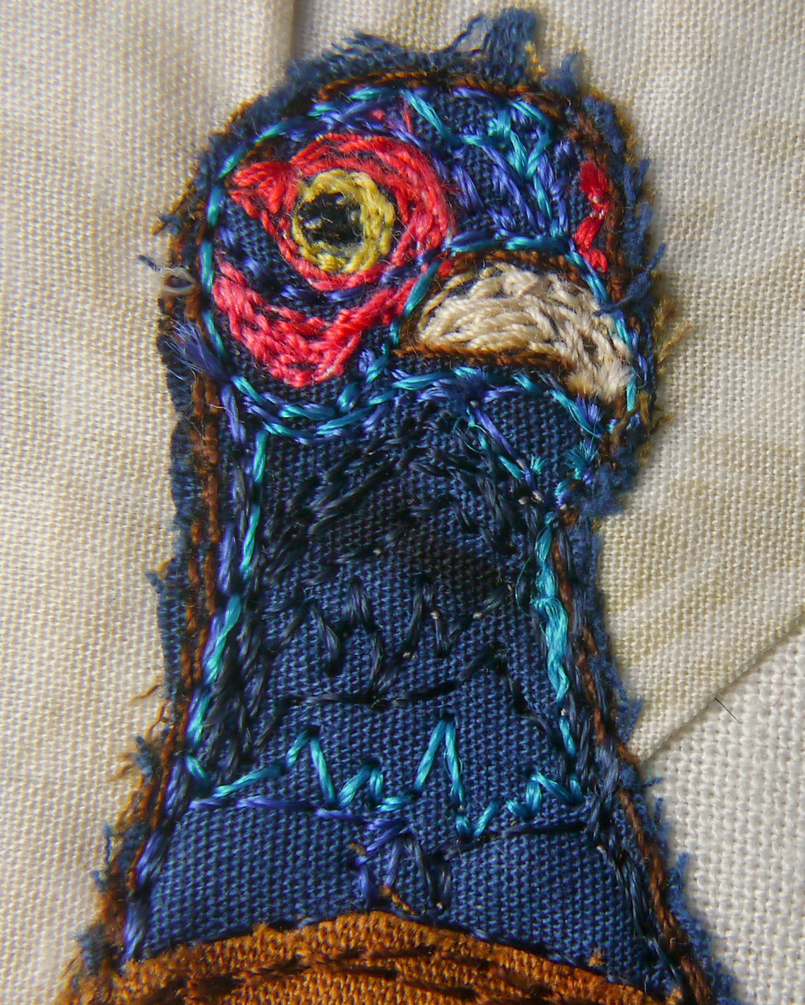 PDF Pattern for Highlands Quilt Block 1 Pheasant and Wild Grasses Raw ...