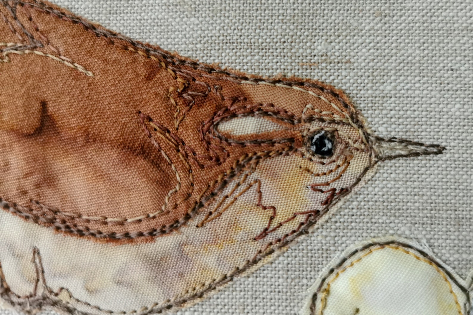 PDF pattern for Autumn Wren panel raw edge applique tutorial | Etsy