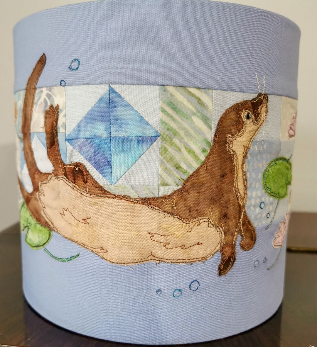 PDF Pattern for "summer Otter Lampshade" Raw Edge Applique Tutorial ...