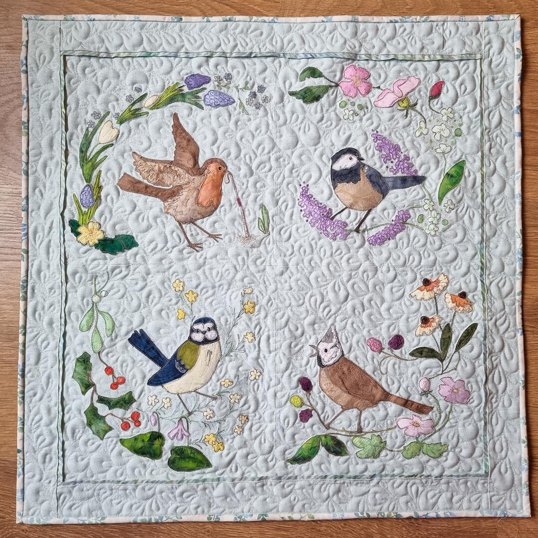 PDF Pattern for "as Time Passes By" Quilting Quilt Raw Edge Applique ...