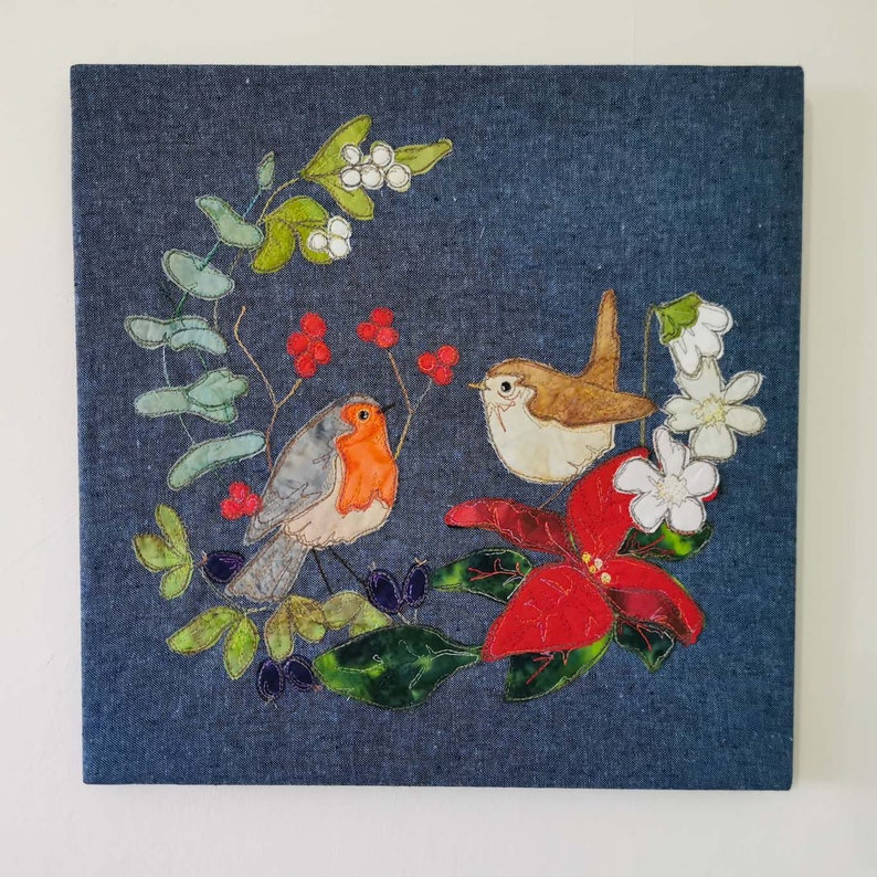 PDF Pattern for robin and Wren Poinsettia Wreath - Etsy