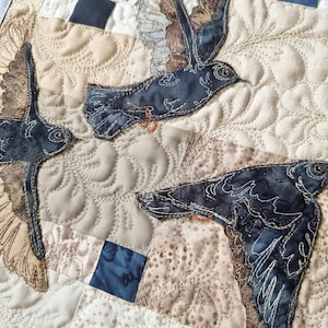 Full PDF Pattern Set for A Hint of Murmuration Quilt Raw Edge Applique ...