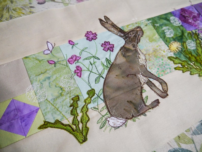 PDF Pattern for Hare and Dandelion Lampshade Raw Edge Applique - Etsy UK