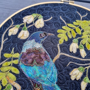 PDF Pattern for "tui and Kowhai Tree" New Zealand Raw Edge Applique ...