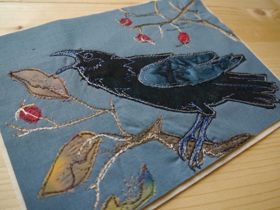 PDF Pattern for Winter Crow Raw Edge Applique Tutorial Free - Etsy