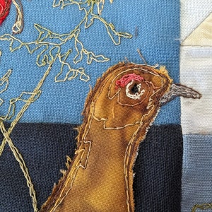 PDF Pattern for 'A Covey of Pheasants" Block 1 Quilt Ptarmigan Raw Edge ...