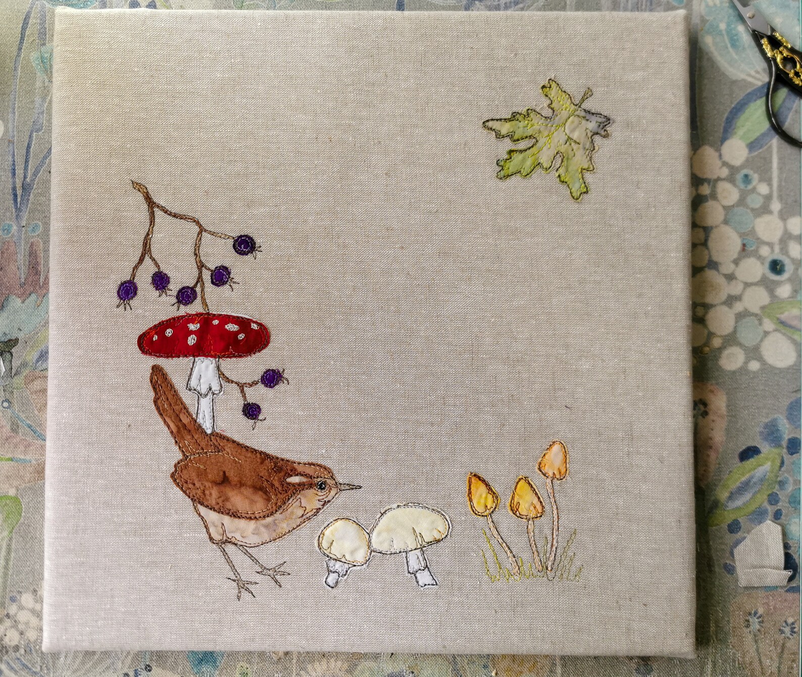 PDF Pattern for Autumn Wren Panel Raw Edge Applique Tutorial Free ...