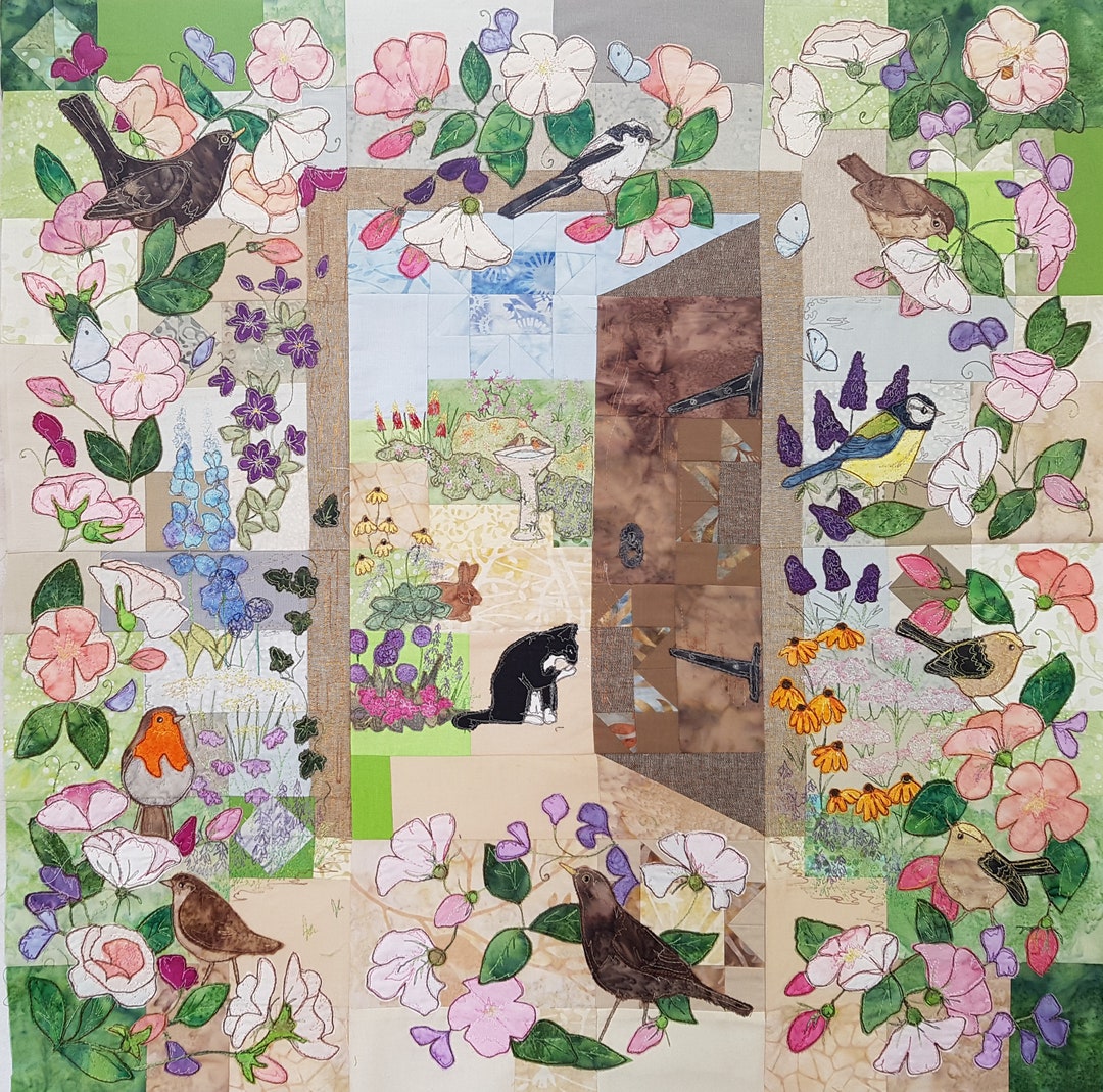 Full PDF Pattern for the Secret Garden Blocks 1 to 6 Quilt Raw Edge ...