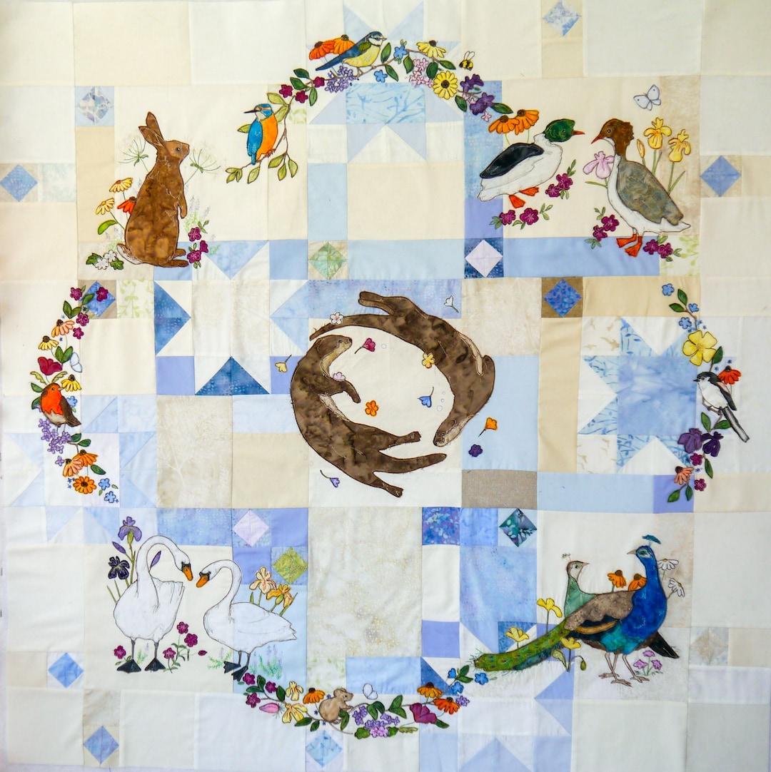 Full PDF Pattern Set Summer Wreath Block of the Month 2019 Free Motion ...