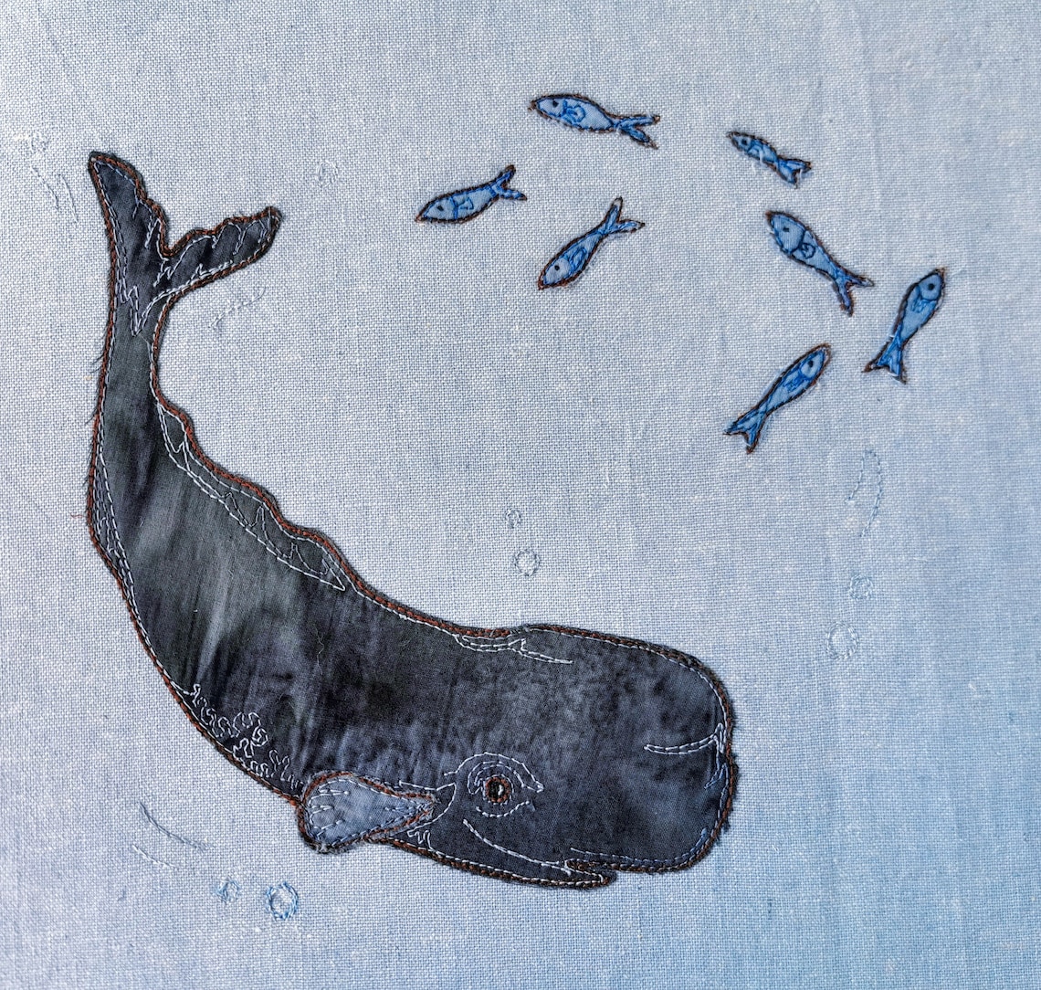 PDF Pattern for Sid the Sperm Whale Panel Raw Edge Applique Tutorial ...