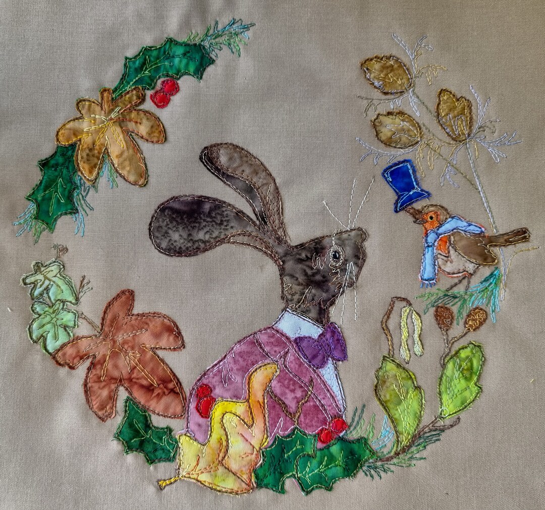 PDF Pattern for "old Winter Hare and His Neighbour" Raw Edge Applique ...