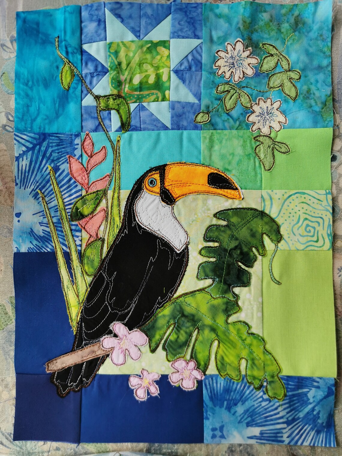 Full PDF Pattern Set Rainforest Fiesta Applique Sloth Parrot - Etsy