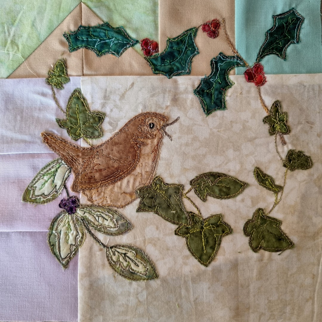 PDF Pattern for A Year of Flowers for Foxy Block 8 Quilt Birds Spring ...
