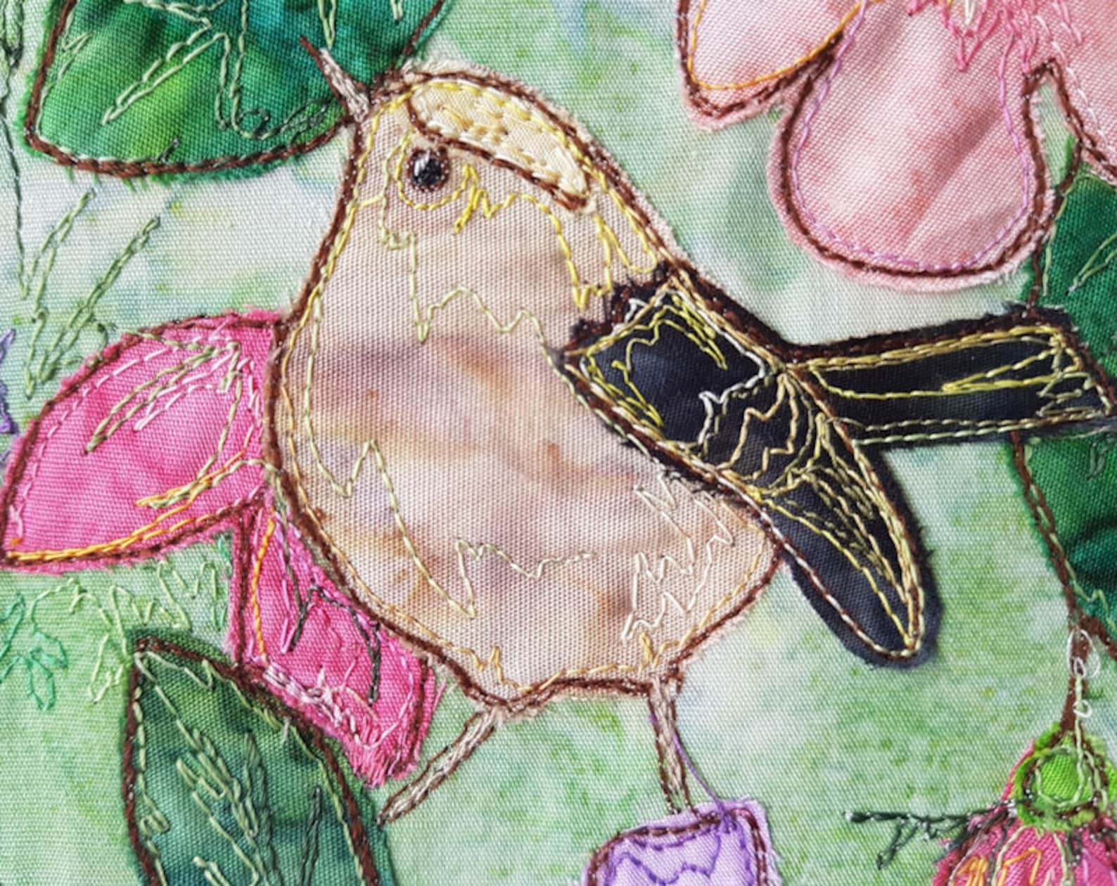 PDF Pattern for the Secret Garden Block 3 Goldcrest Roses Quilt Raw ...