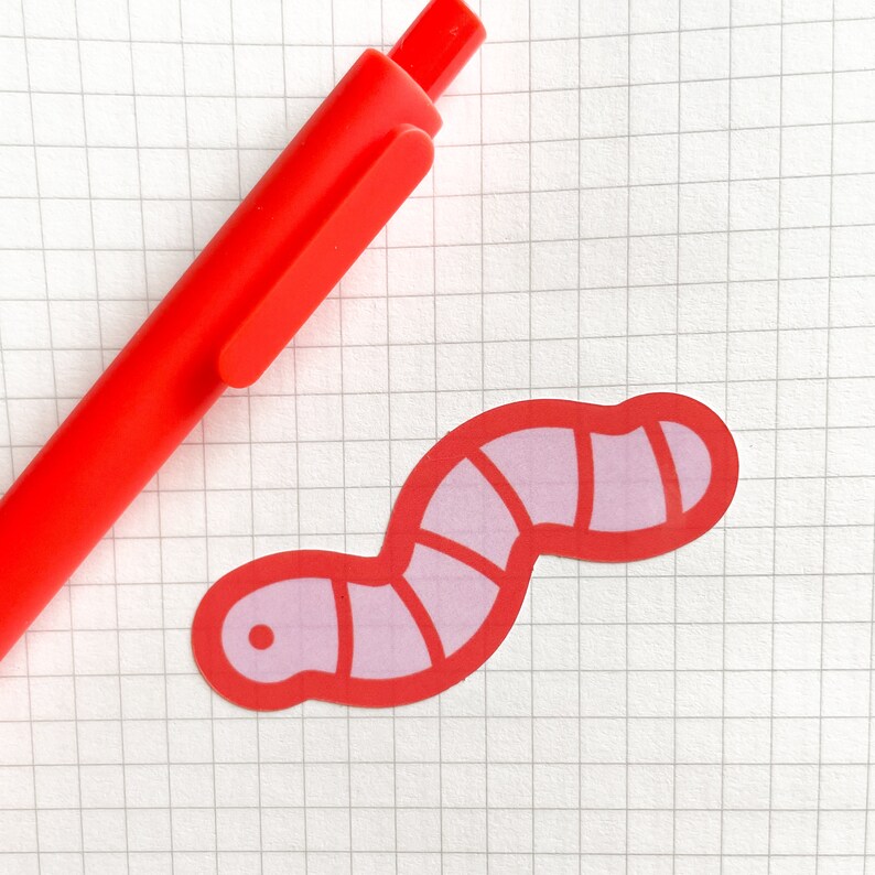 Worm Power Waterproof Vinyl Sticker Laptop Decal Sticker - Etsy