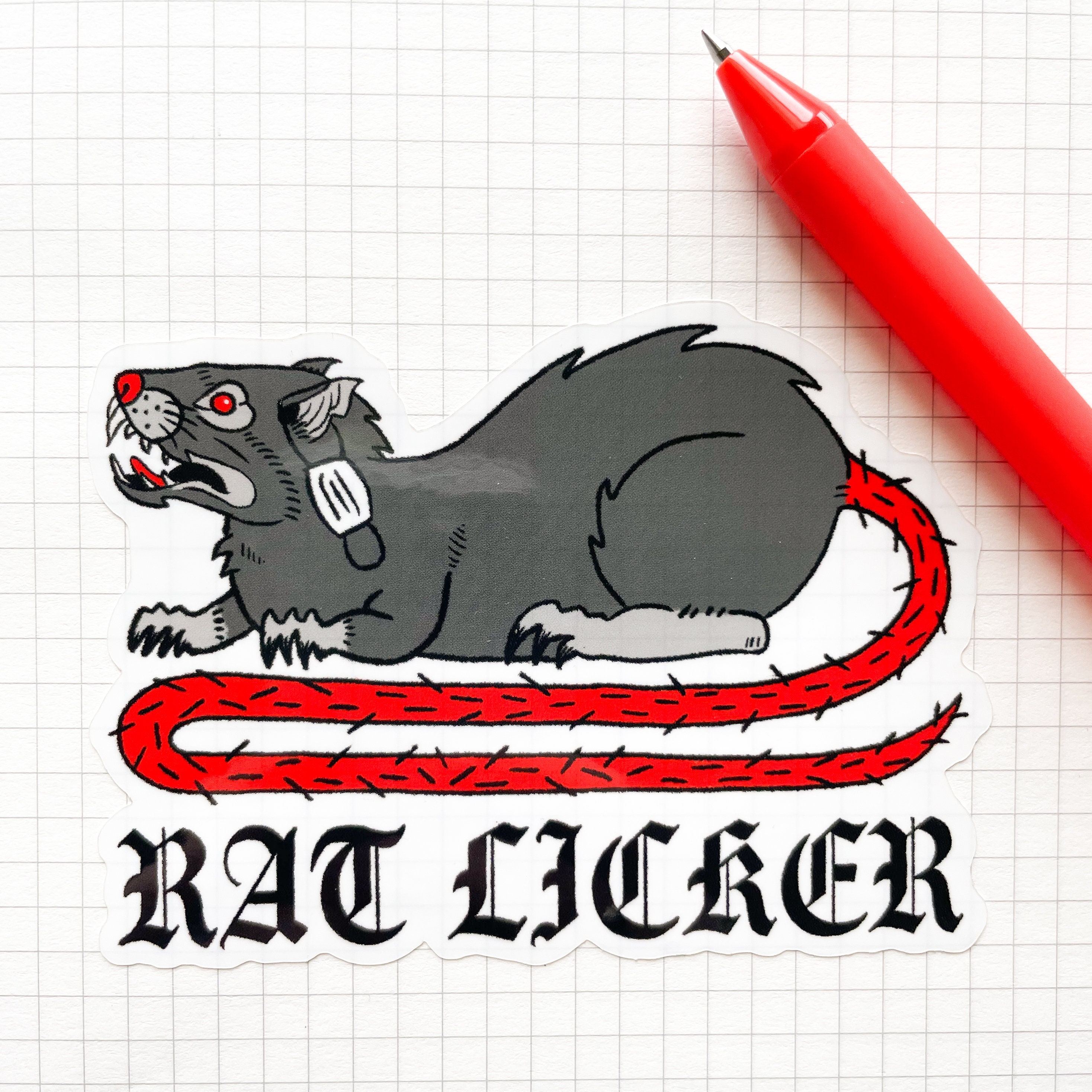 Rat Licker Waterproof Vinyl Sticker Laptop Decal Sticker for Hydro ...