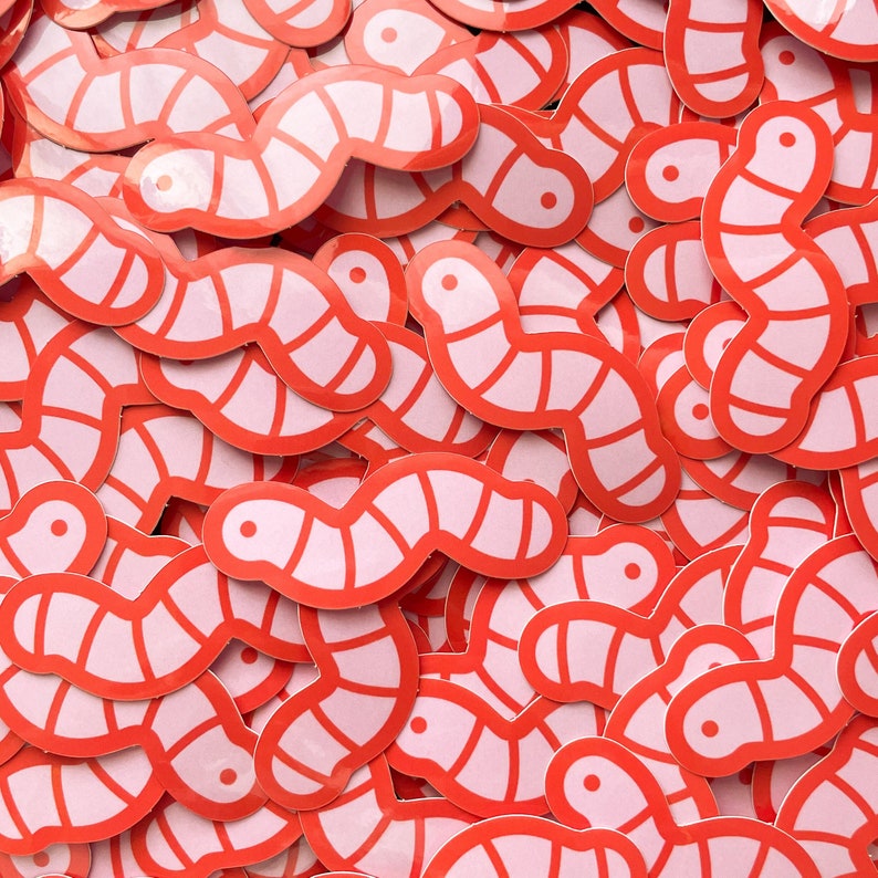 Worm Power Waterproof Vinyl Sticker Laptop Decal Sticker - Etsy