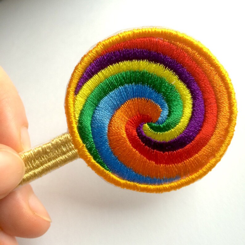 Lollipop Emoji Embroidered Patch For Jacket Sew On Iron On Etsy
