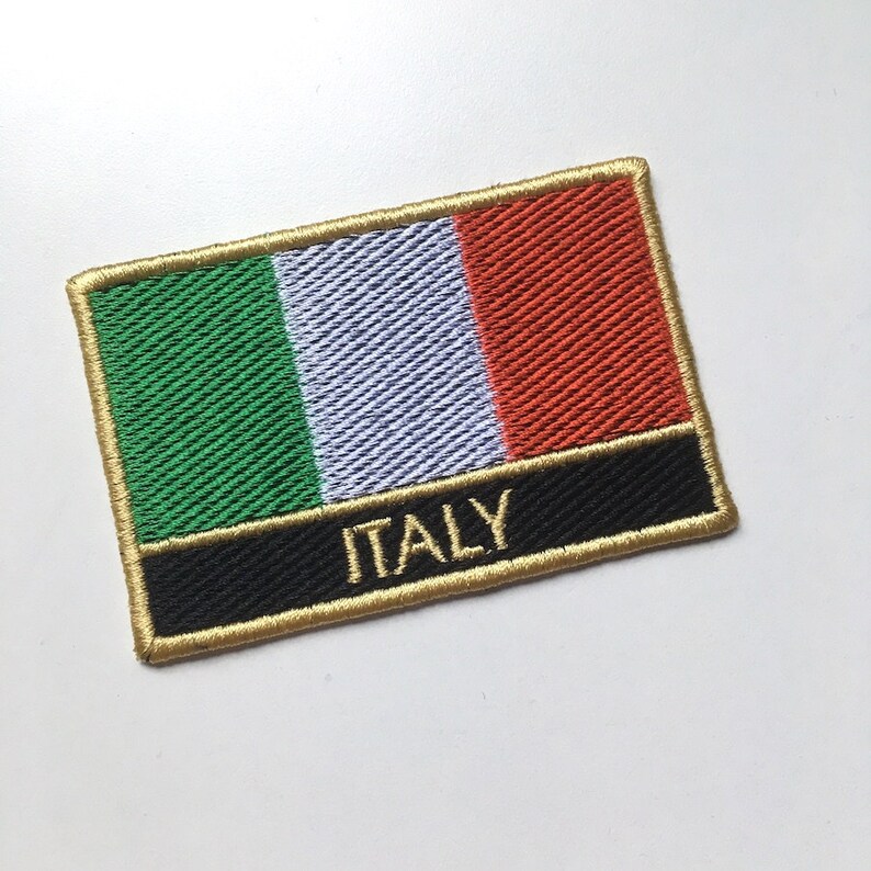 Italy embroidered flag patch Italian flag iron on patch for | Etsy