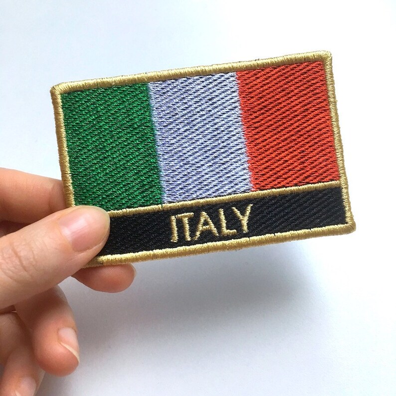 Italy embroidered flag patch Italian flag iron on patch for | Etsy