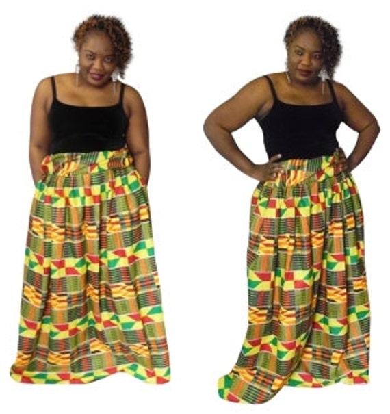 Items Similar To African Print Ankara Kente Maxi Skirt African
