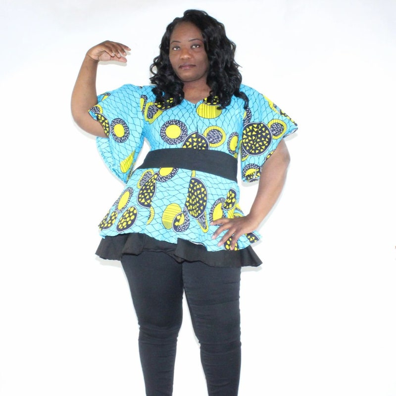 Ankara Peplum Top - Etsy