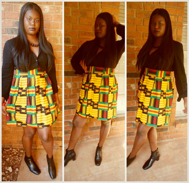 New African Print Ankara Kente Skirt African Clothing Etsy