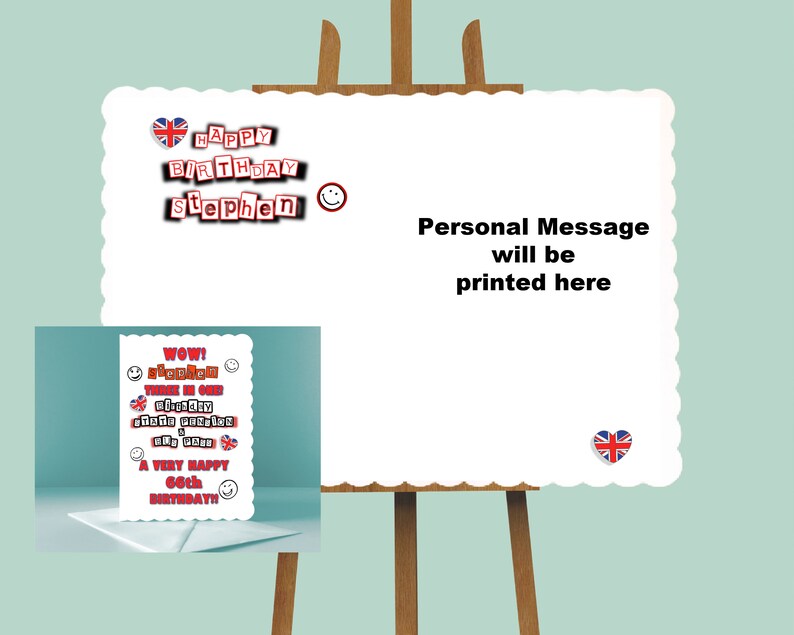 Personalised Handmade 66th Birthday Card State Pension and Bus Pass ...