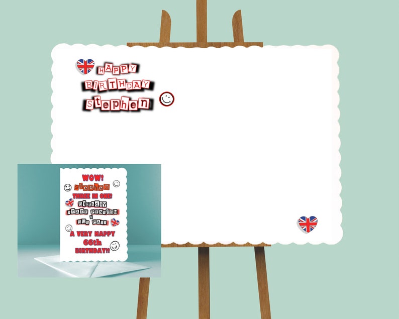 Personalised Handmade 66th Birthday Card State Pension and Bus Pass ...