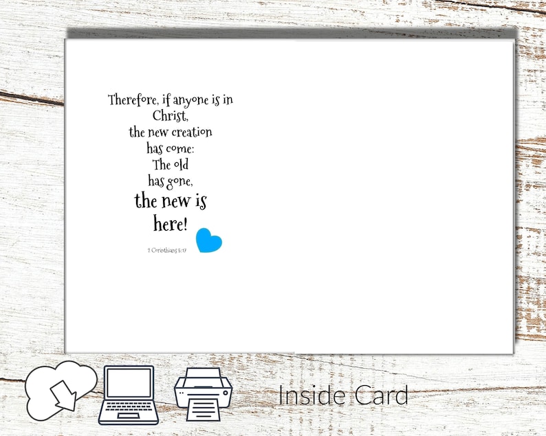 Print at Home Baptism Card Instant Download - Water Baptism Printable ...