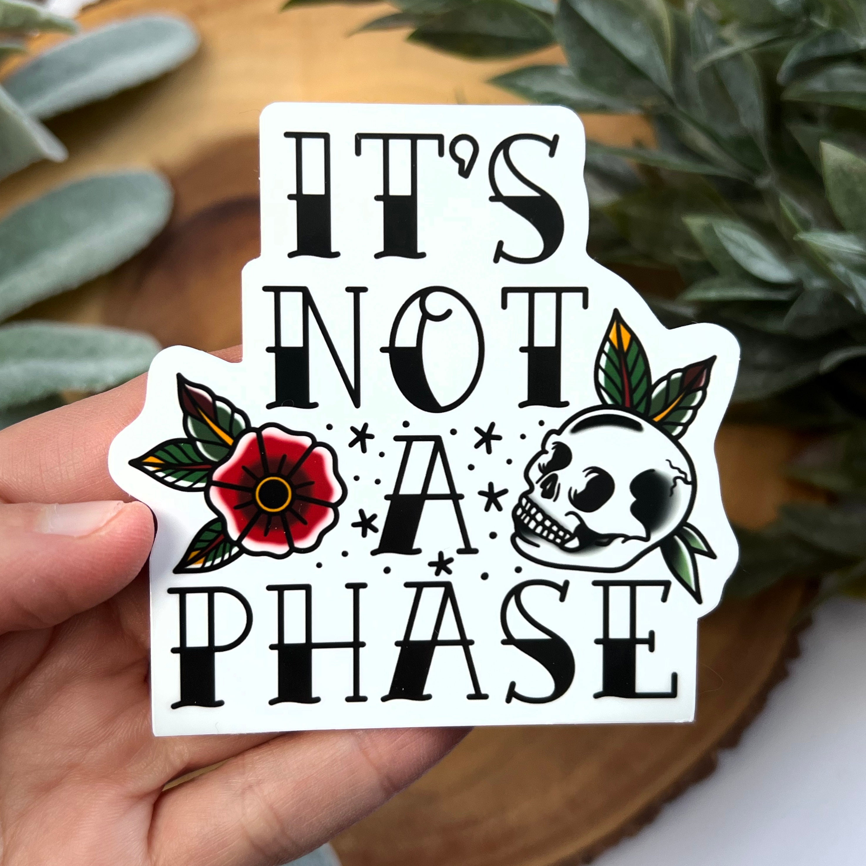 Not A Phase Sticker Tattoo Sticker Emo Sticker American - Etsy