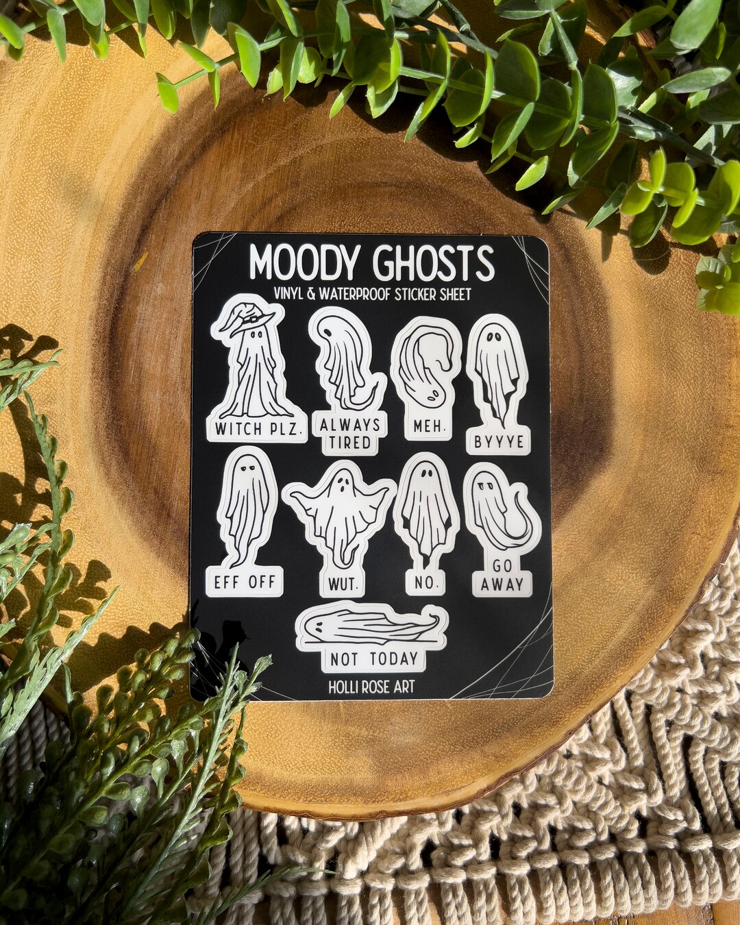 Moody Ghosts Sticker Sheet Sassy Stickers Ghost Decals - Etsy