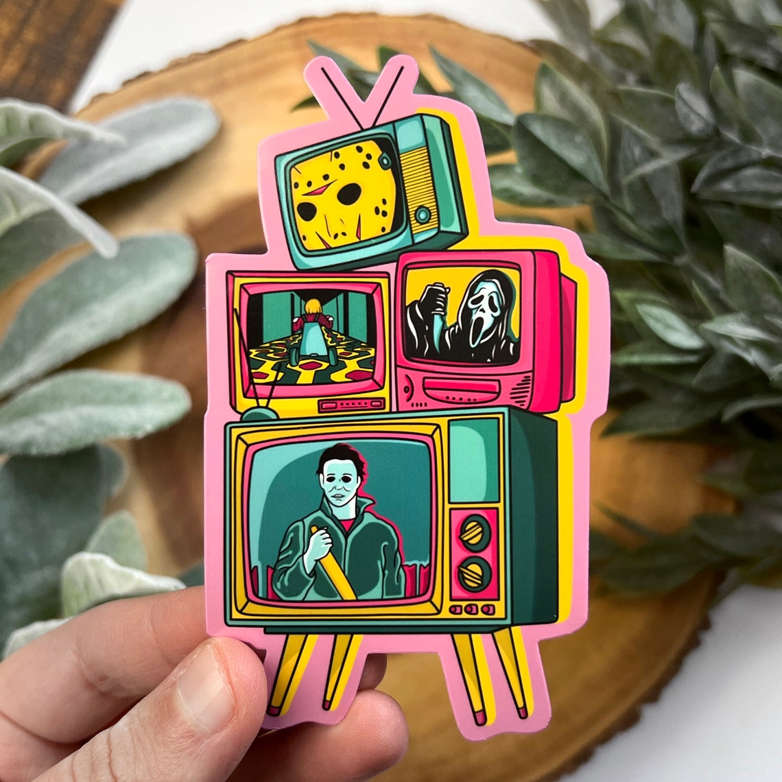 Horror Art Sticker TV Sticker Decal Classic Horror Stickers - Etsy