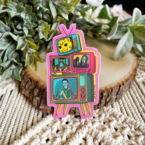 Horror Art Sticker, TV Sticker Decal, Classic Horror Stickers, Pop Art ...