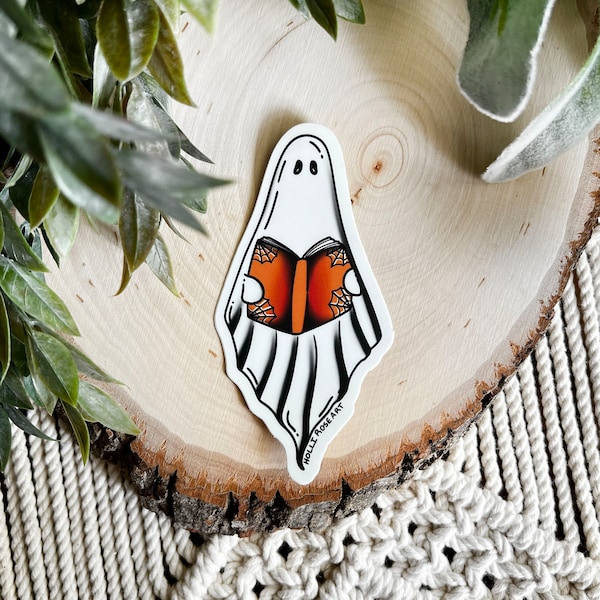 Ghost Holding Book - Etsy